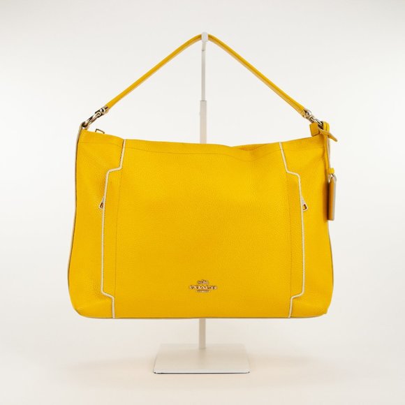 Coach | Bags | Coach Yellow Scout Hobo Pebbled Leather Purse Bag | Poshmark